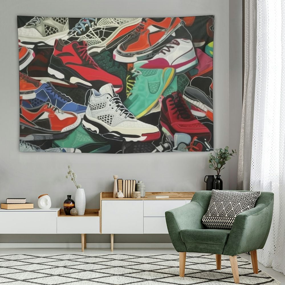 FANNA Sneaker Ball Tapestry Sport Posters Basketball Backdrop Party ...