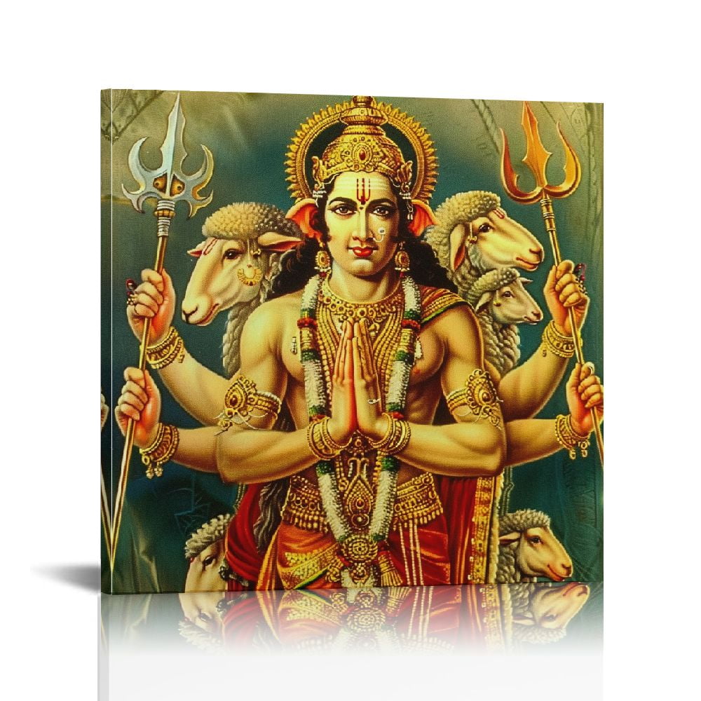 FANNA Yogic Mantra Lord Panchmukhi Hanuman Embossed Printing | Hanuman ...