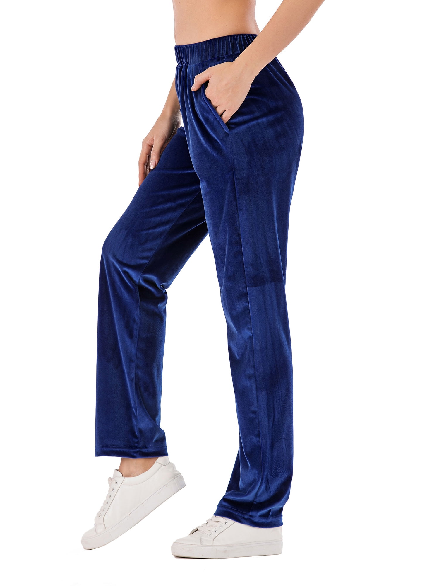 FANNYC Women's Winter Velvet Tracksuit Yoga Jogging Sports Pants Soft ...