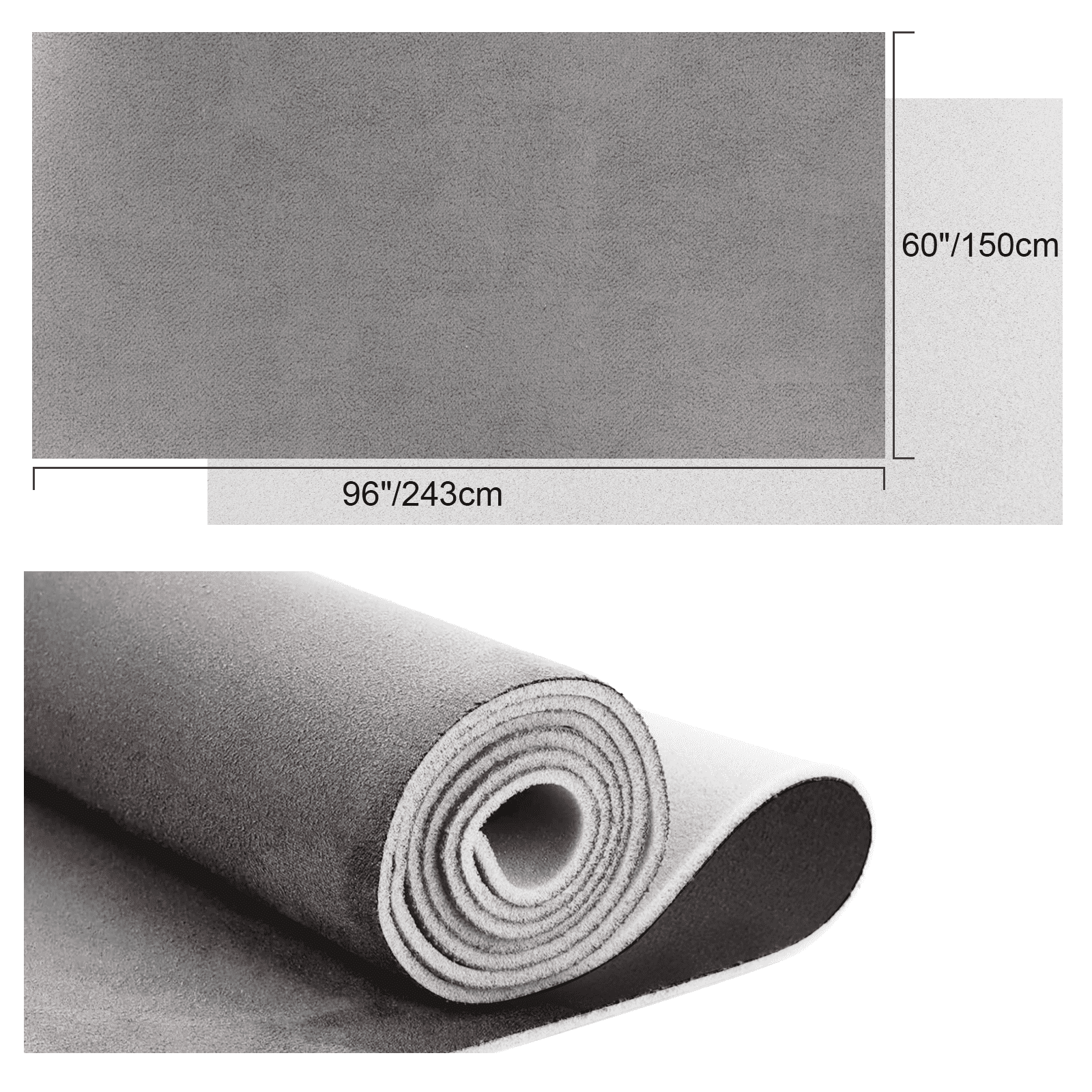 FANOTEK 96*60in Auto Headliner Fabric Suede Roof Liner with Foam ...