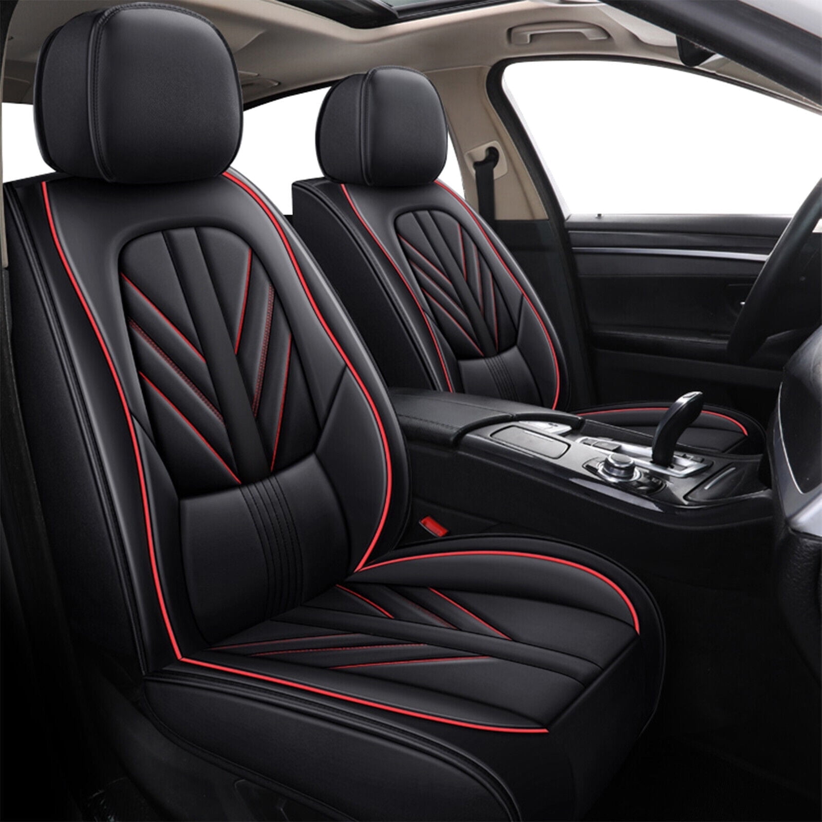 Toyota 5-Seat Car Seat Cover, PU Leather Cushion Protector for Avalon ...
