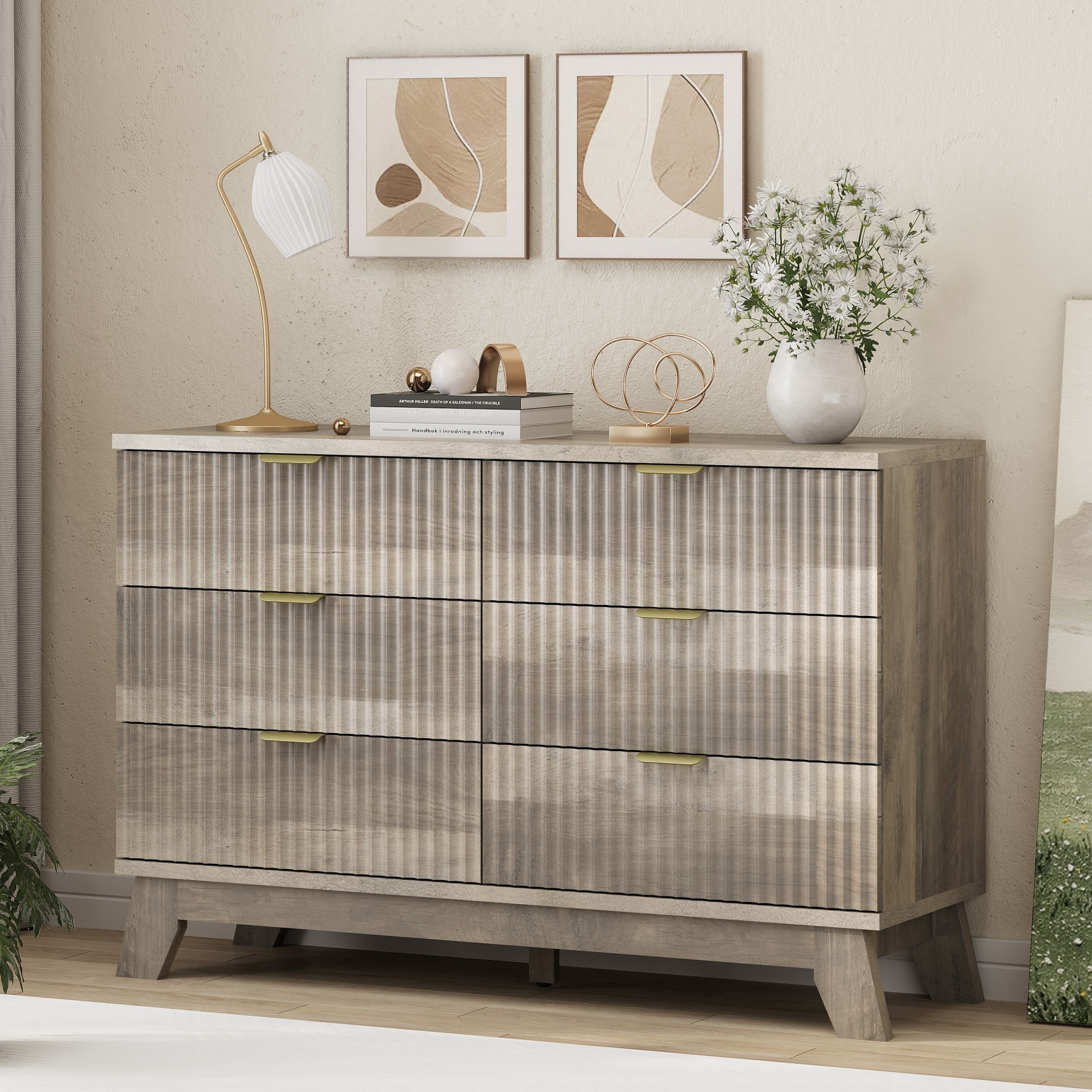 FANRAL 6-Drawer Dresser - Dresser units for furniture retail - Walmart ...