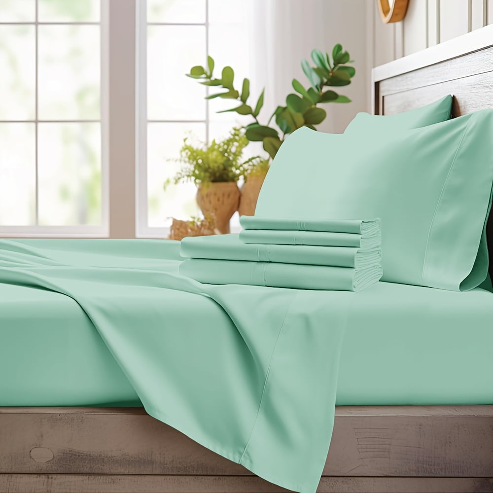 FANRUINA 100 Viscose Bamboo Bed Sheet Set For Hot Sleepers Cooling ...