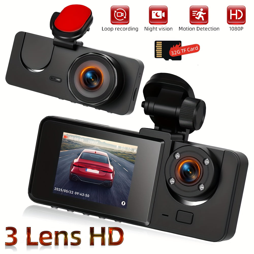 "FANRUINA 1080P Dual Dash Cam - Front & Cabin Recording, 3.16" IPS ...