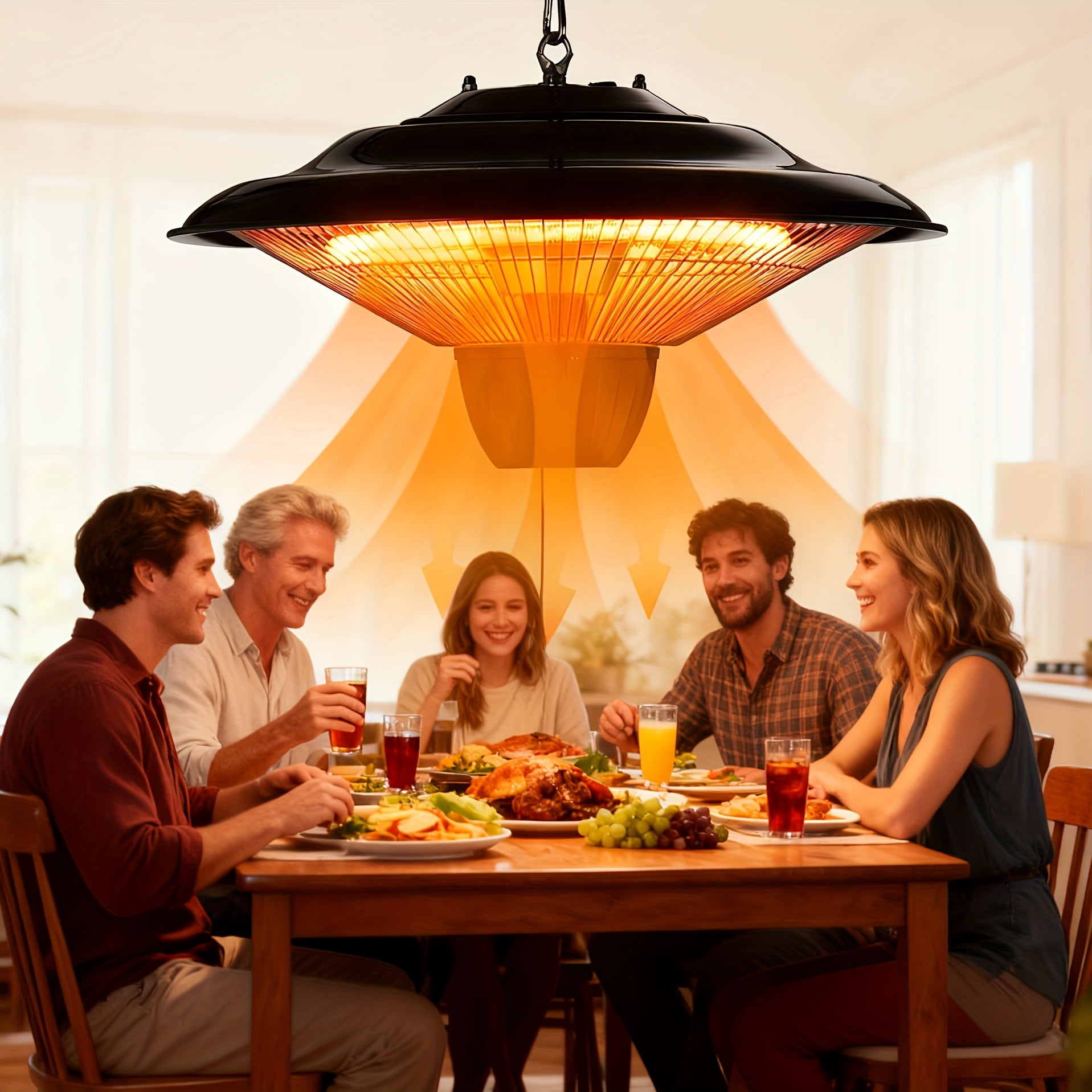 FANRUINA 1500W Ceiling-Mounted Heater - 3-Second Rapid-Heat Infrared ...