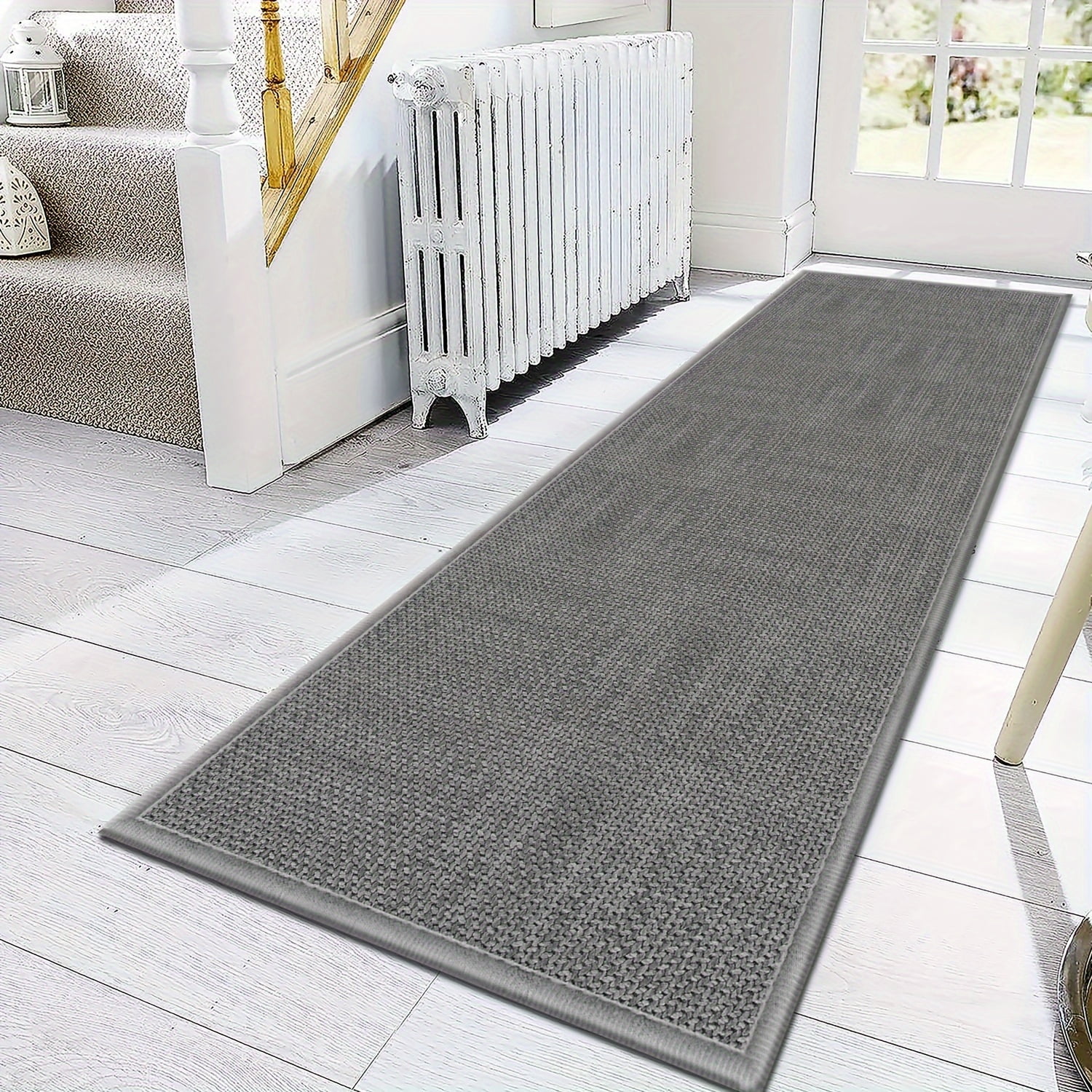 FANRUINA 15ft Hallway Runner Rug Rubber Kitchen Mat, 180"x28" Rubber ...