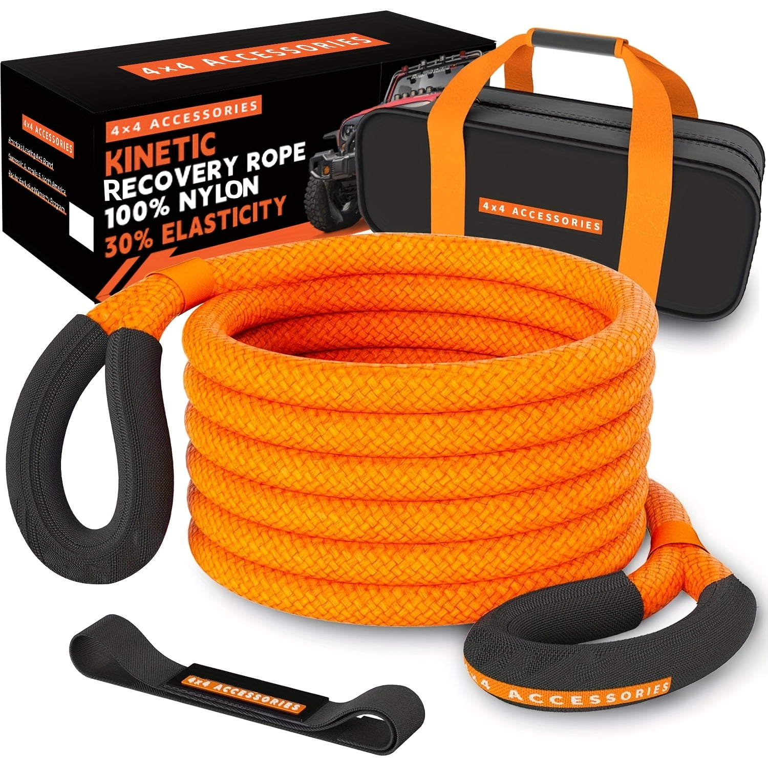 FANRUINA 1in X 30ft Kinetic Recovery Rope Extreme Duty 48, 000 Lbs ...