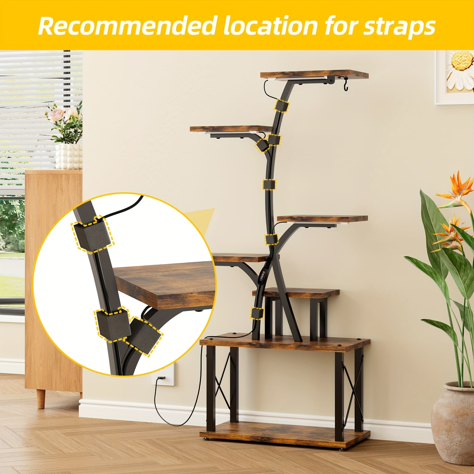 FANRUINA 50'' Corner Tall Plant Stand – 7-Tiered Metal Flower Holder ...