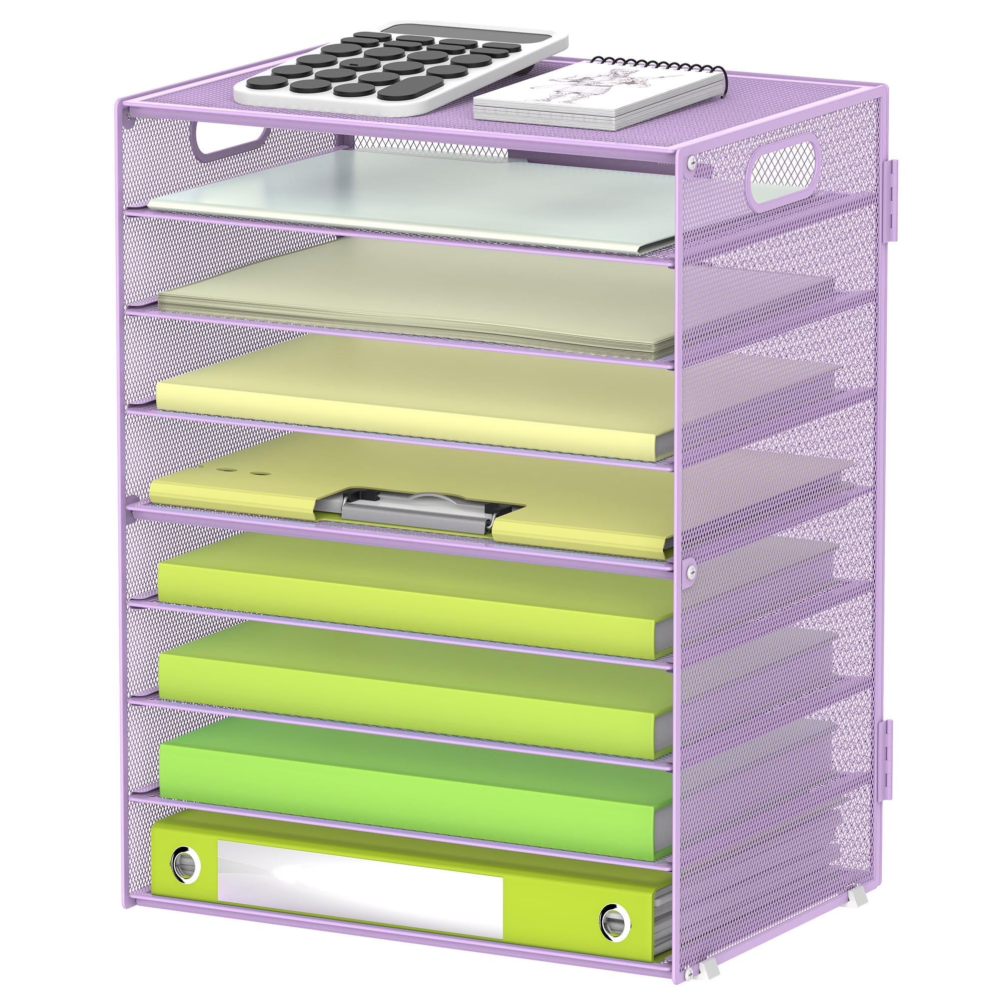 FANRUINA 9 Tier Mesh Tray Organizer, Office Supplies And Accessories ...