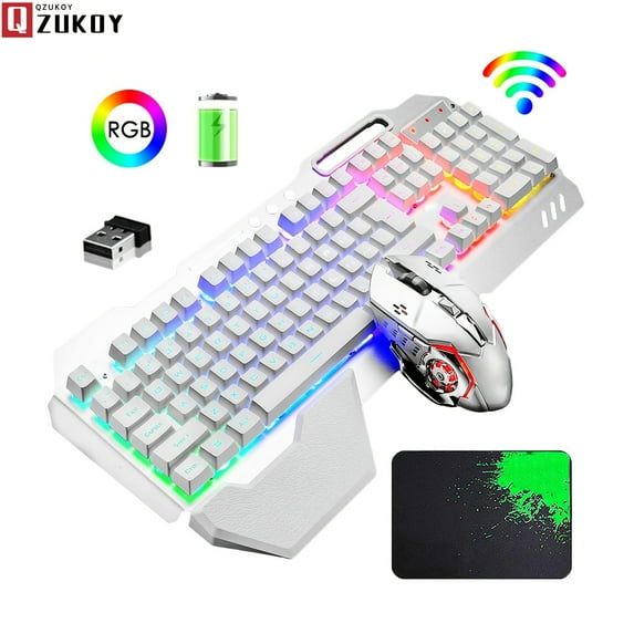 FANRUINA Gaming Keyboard And Mouse Set Wireless Rainbow Backlit ...