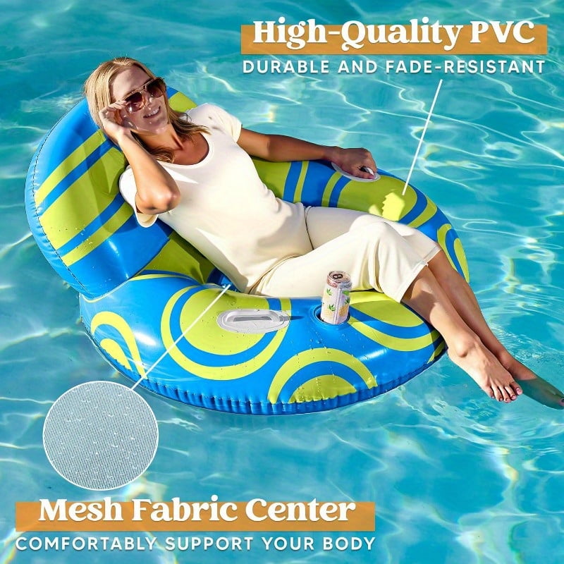 FANRUINA Inflatable Pool Float Lounger - River Tube Floating Chair Sofa ...