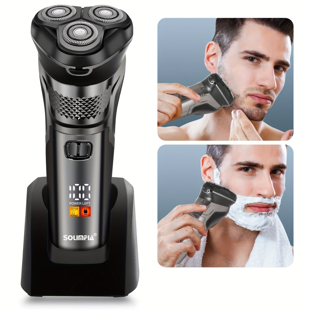 FANRUINA Men's Electric Razor: 3D Flex Heads, USB Rechargeable ...