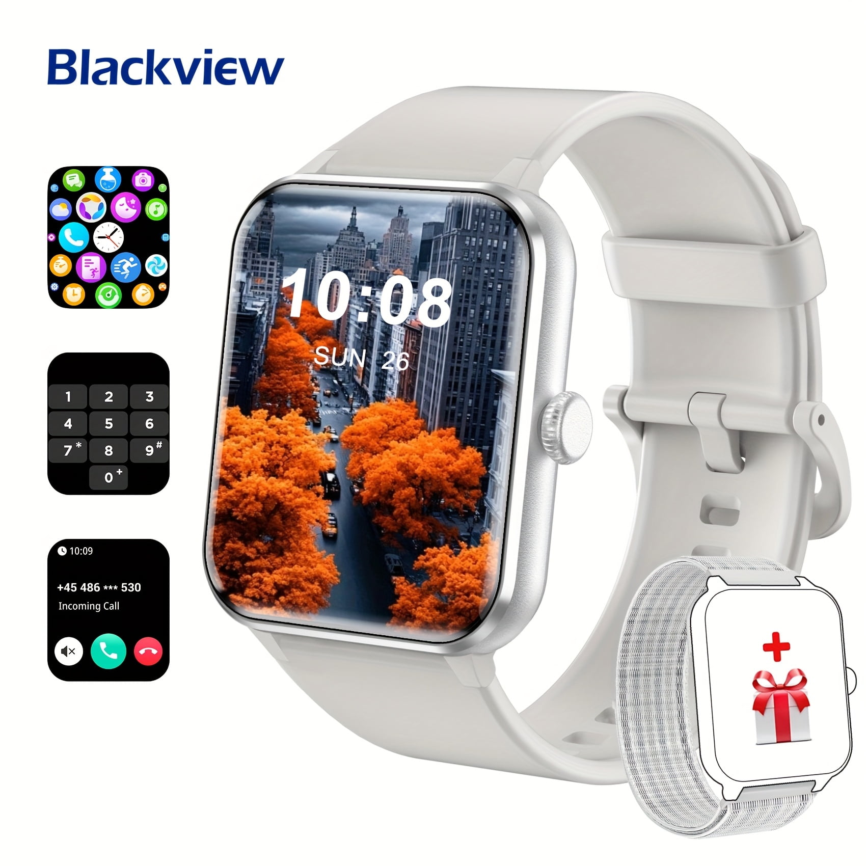 FANRUINA Smartwatch For Women Men (Answer/Dial) 1.8-inch Built-in Alexa ...