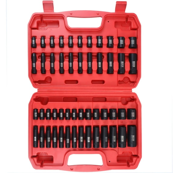 FANRUINA Socket Set (50pcs/76pcs/87pcs) - 1/4" Drive Deep & Shallow Sockets (SAE 5/32"-9/16 ...