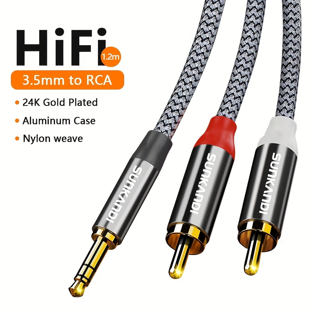 FANRUINA USB Powered 3. 5mm to 2 RCA Male to Male Stereo Aux Cord ...