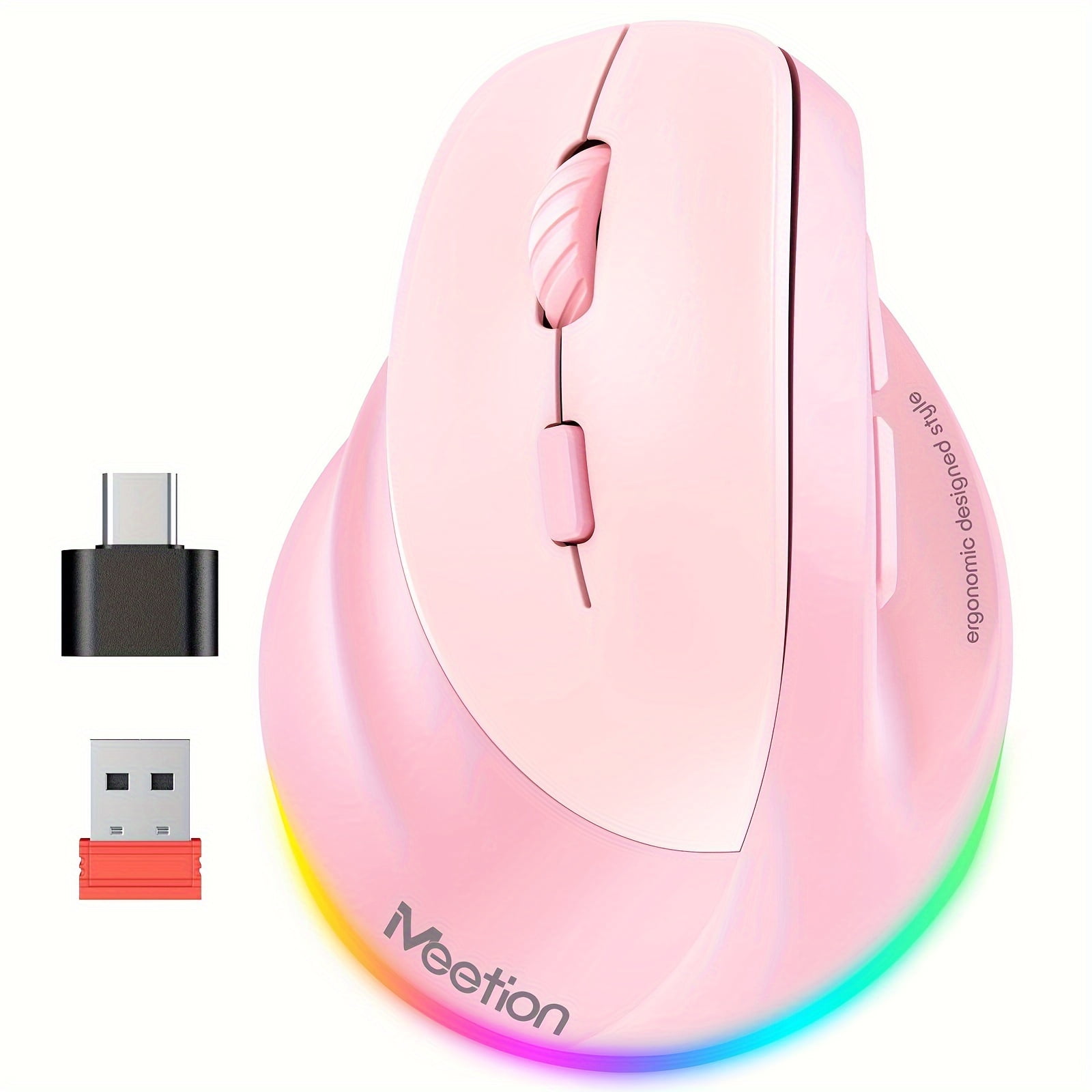 FANRUINA Vertical Ergonomic Mouse, Relieves Wrist Fatigue, Rechargeable ...