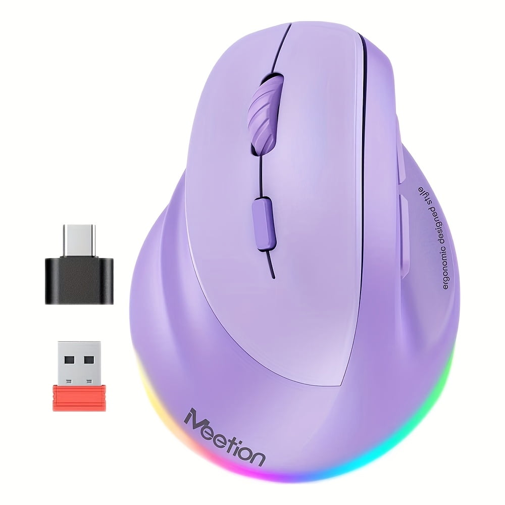 FANRUINA Vertical Ergonomic Mouse, Relieves Wrist Fatigue, Rechargeable ...