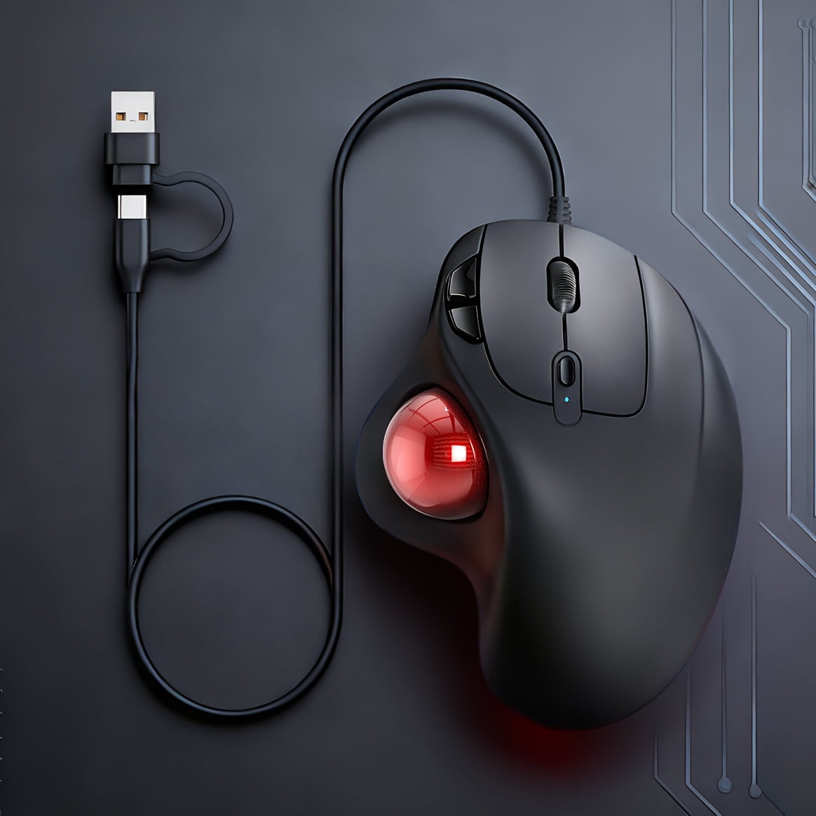 FANRUINA Wired Trackball Mouse, Easy Thumb , Precise & Smooth Tracking ...