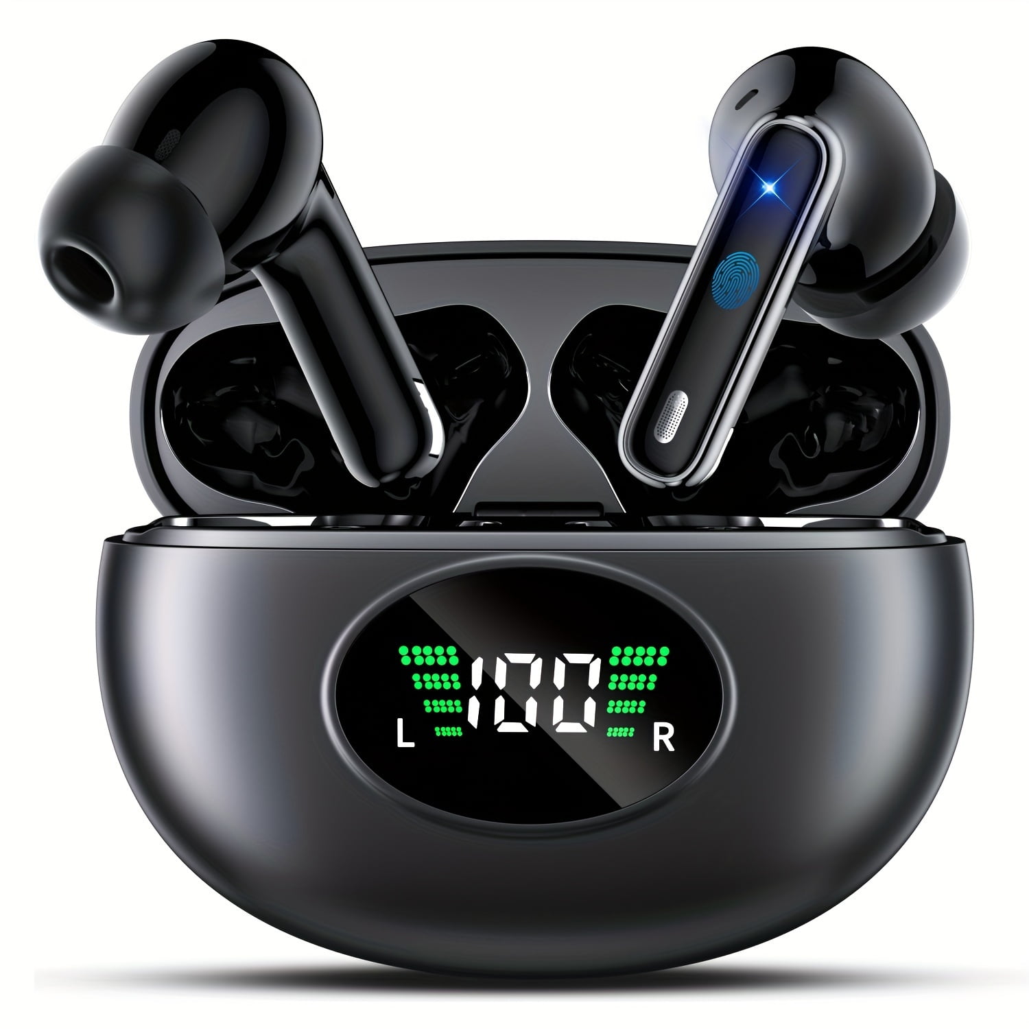 FANRUINA Wireless Earbuds, Headphones BT5.4 with LED Power Display ...