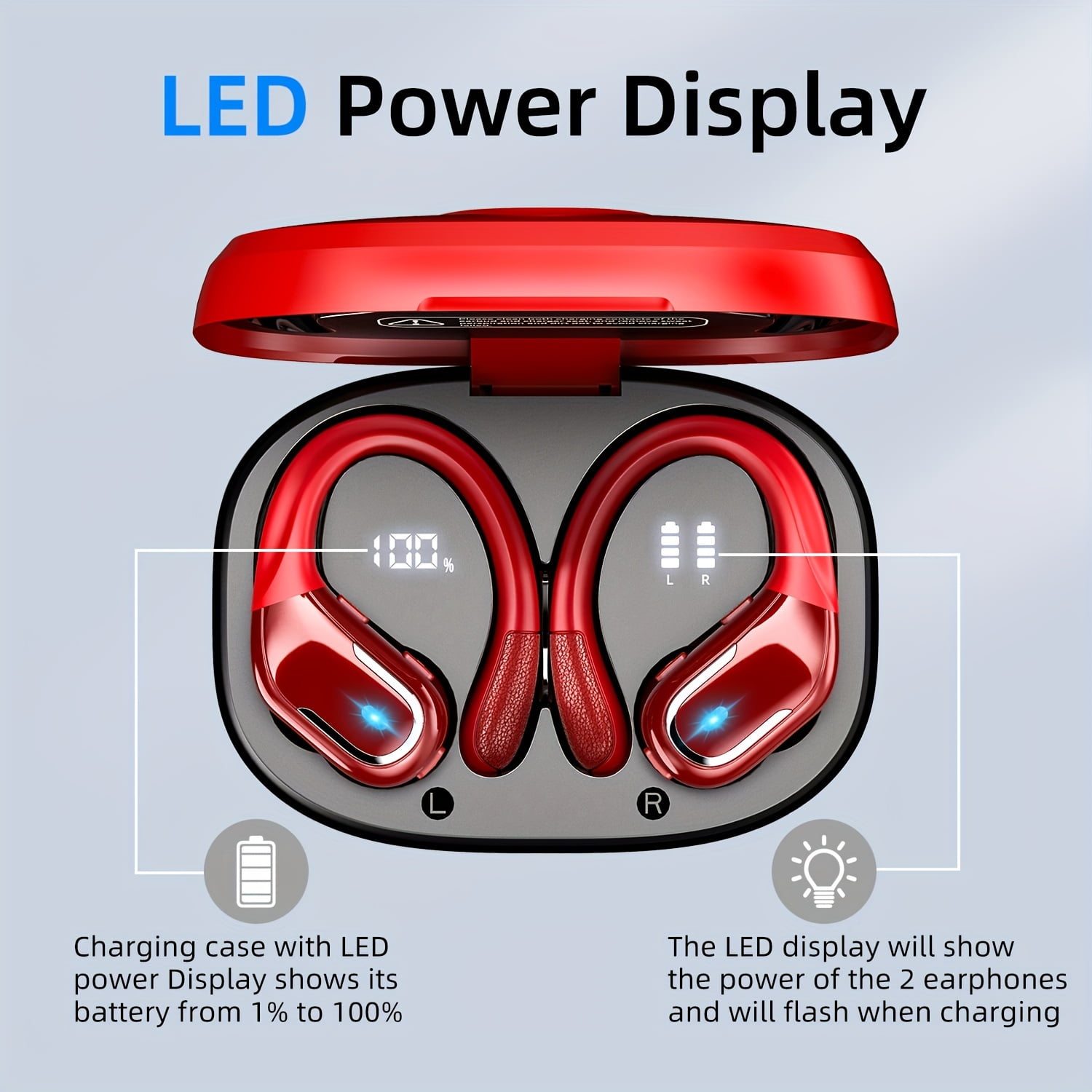 FANRUINA Wireless Earbuds for Running & Sports, Bluetooth Earphones ...