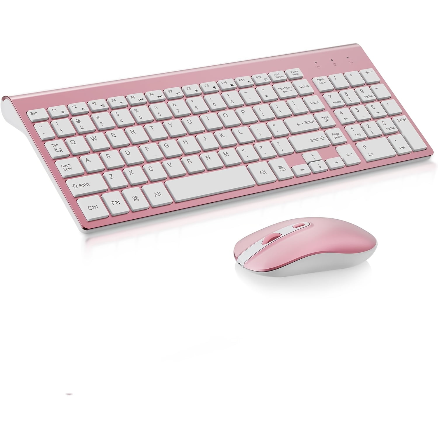 FANRUINA Wireless Keyboard and Mouse Combo, Compact Full Size Wireless ...