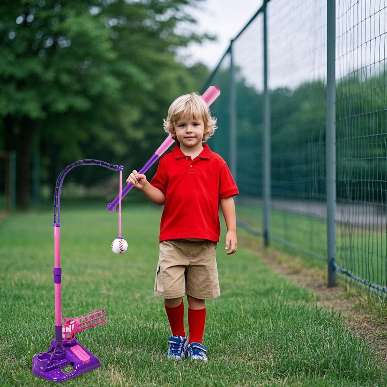 FANSHAYTTT Kids Baseball Pitching Machine Batting Machine Entertainment ...