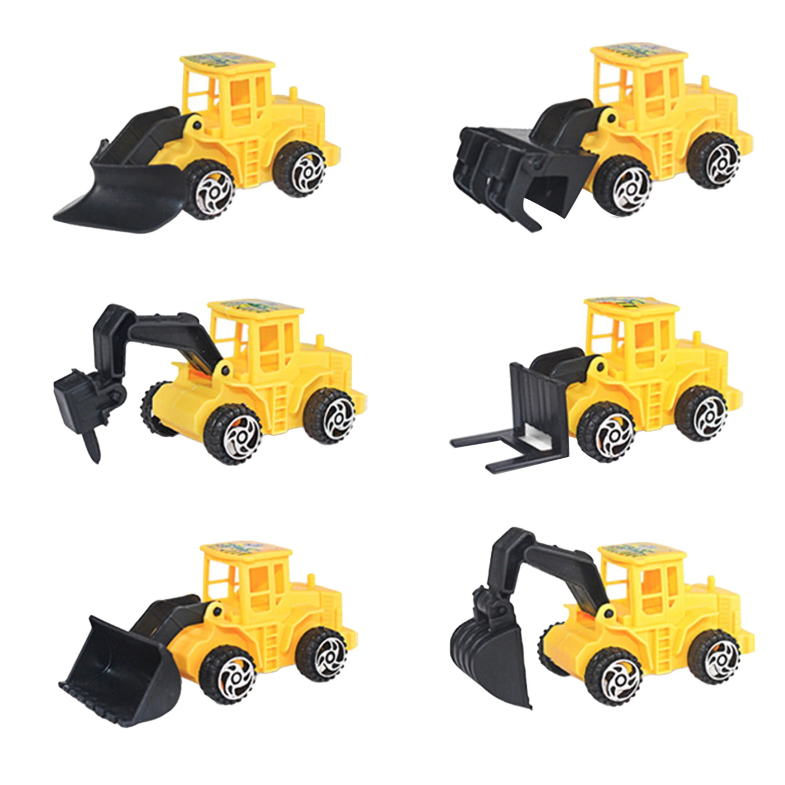 FANSHAYTTT Mini Engineering Vehicle Toy Engineering Vehicle Excavator 6 ...