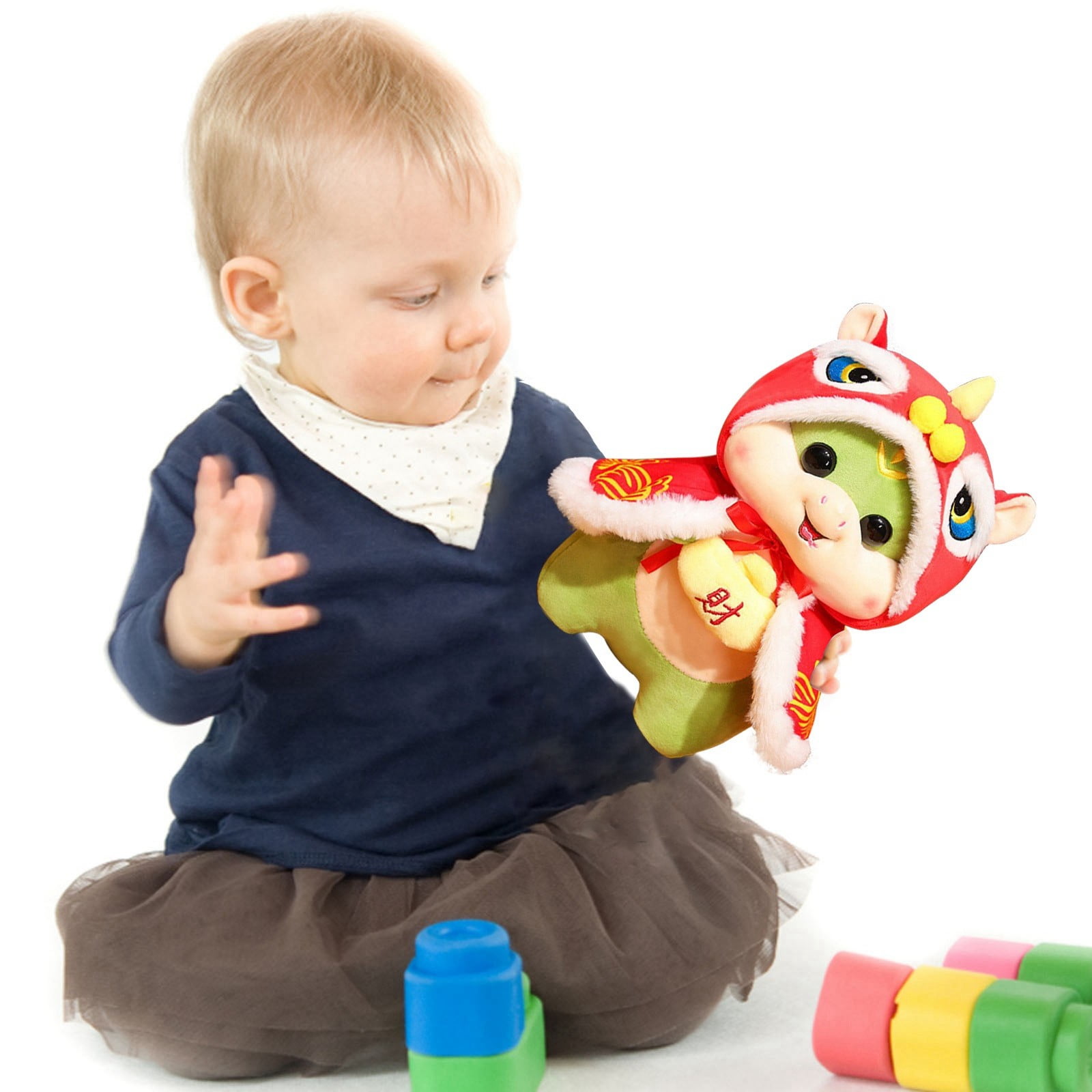 FANSHAYTTT Ucky Zodiac Year: Awakening Toy Doll Spring Festival Fruit ...