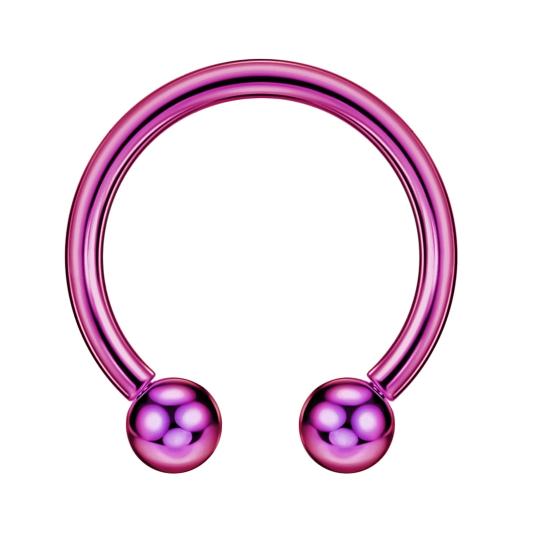 FANSING 16g 10mm Purple Surgical Steel Horseshoe Septum Rings 16 Guage ...