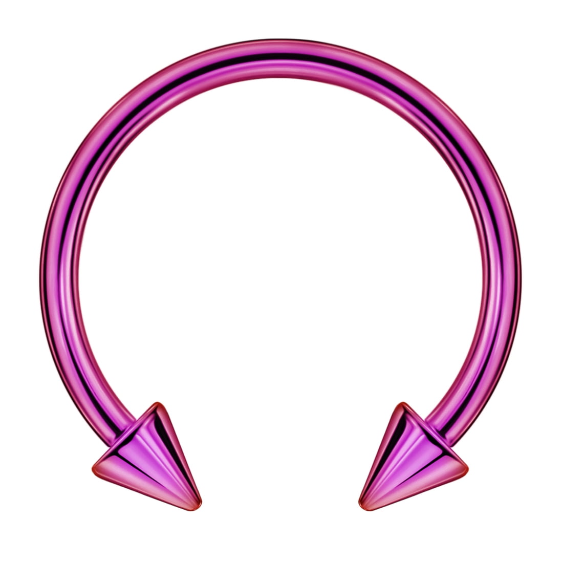 FANSING 16g 12mm Purple Surgical Steel Horseshoe Septum Rings 16 Guage ...