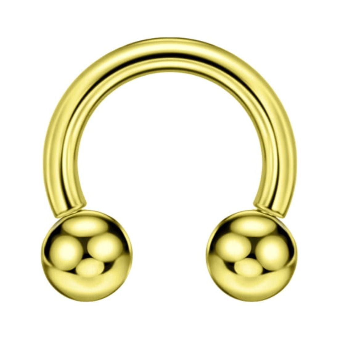 FANSING 16g 6mm Gold Surgical Steel Horseshoe Septum Rings 16 Guage ...