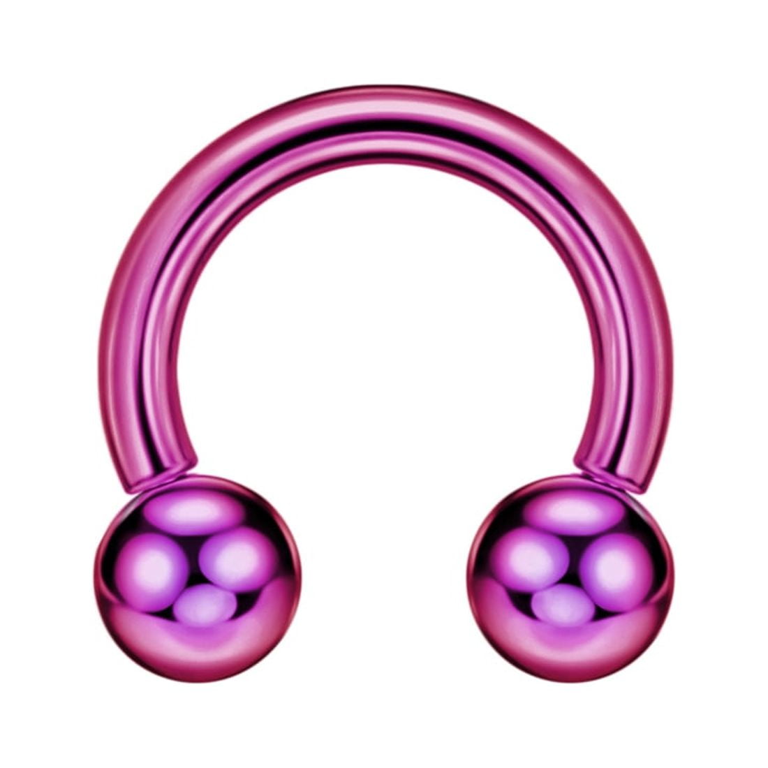 FANSING 16g 6mm Purple Surgical Steel Horseshoe Septum Rings 16 Guage ...