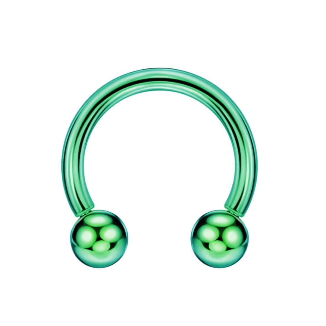 FANSING 16g 8mm Green Surgical Steel Horseshoe Septum Rings 16 Guage ...