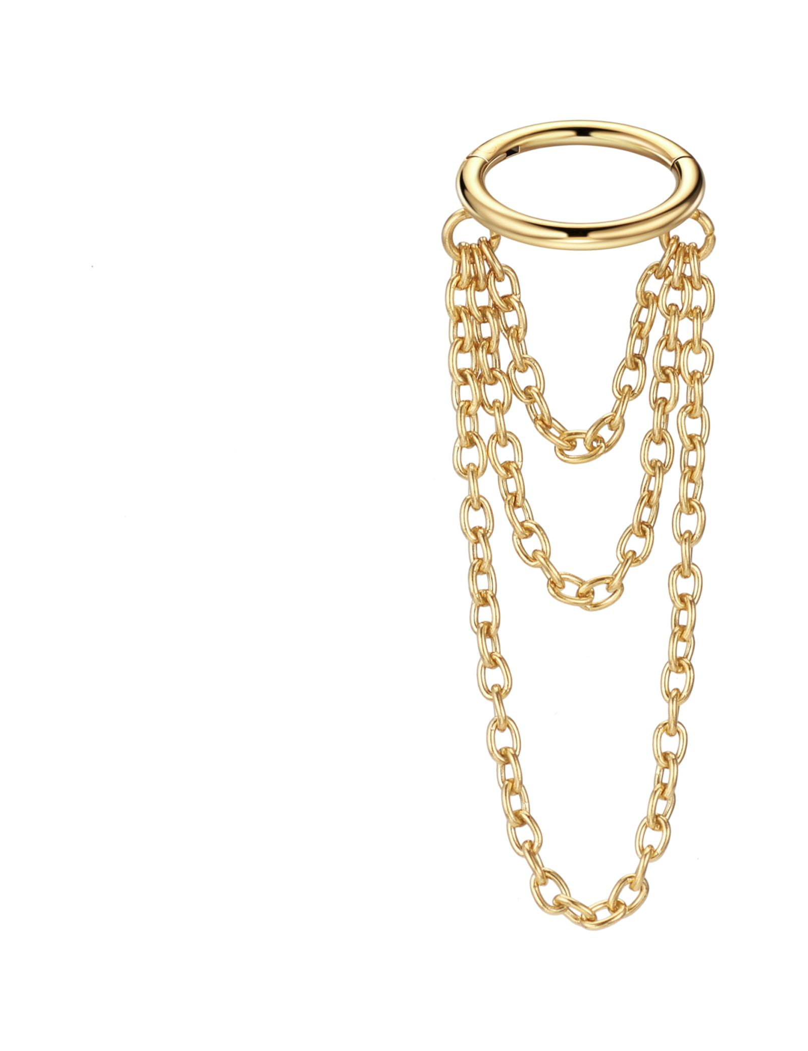 FANSING 16g Gold Plated Surgical Steel Cartilage Earrings Hoop 8mm ...