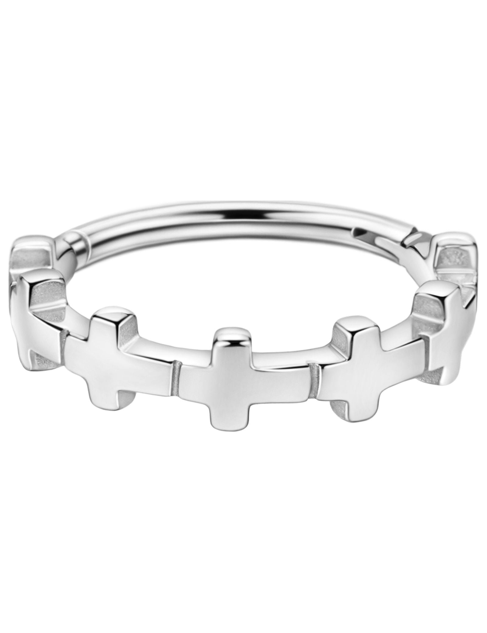 FANSING 316L Surgical Steel Conch Piercing Jewelry 16g Conch Hoop Cross ...