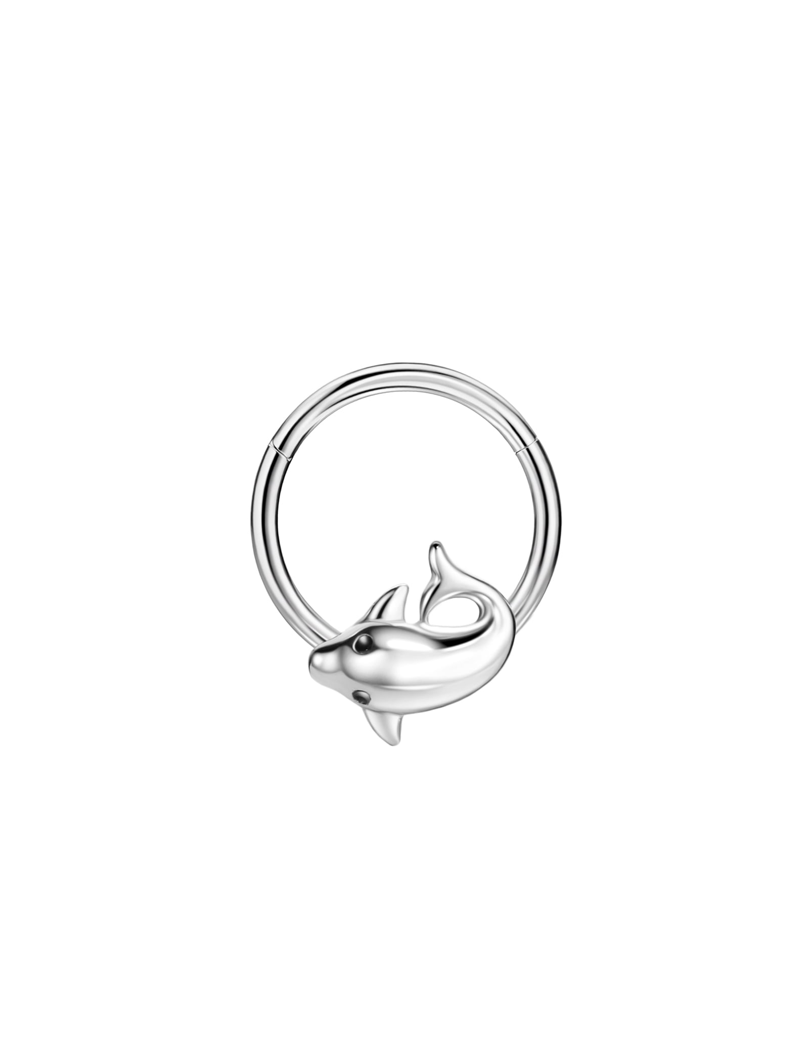 FANSING Dolphin Septum Jewelry 16g Septum Ring Surgical Steel Piercing Rings 16 Gauge 10mm Daith ...
