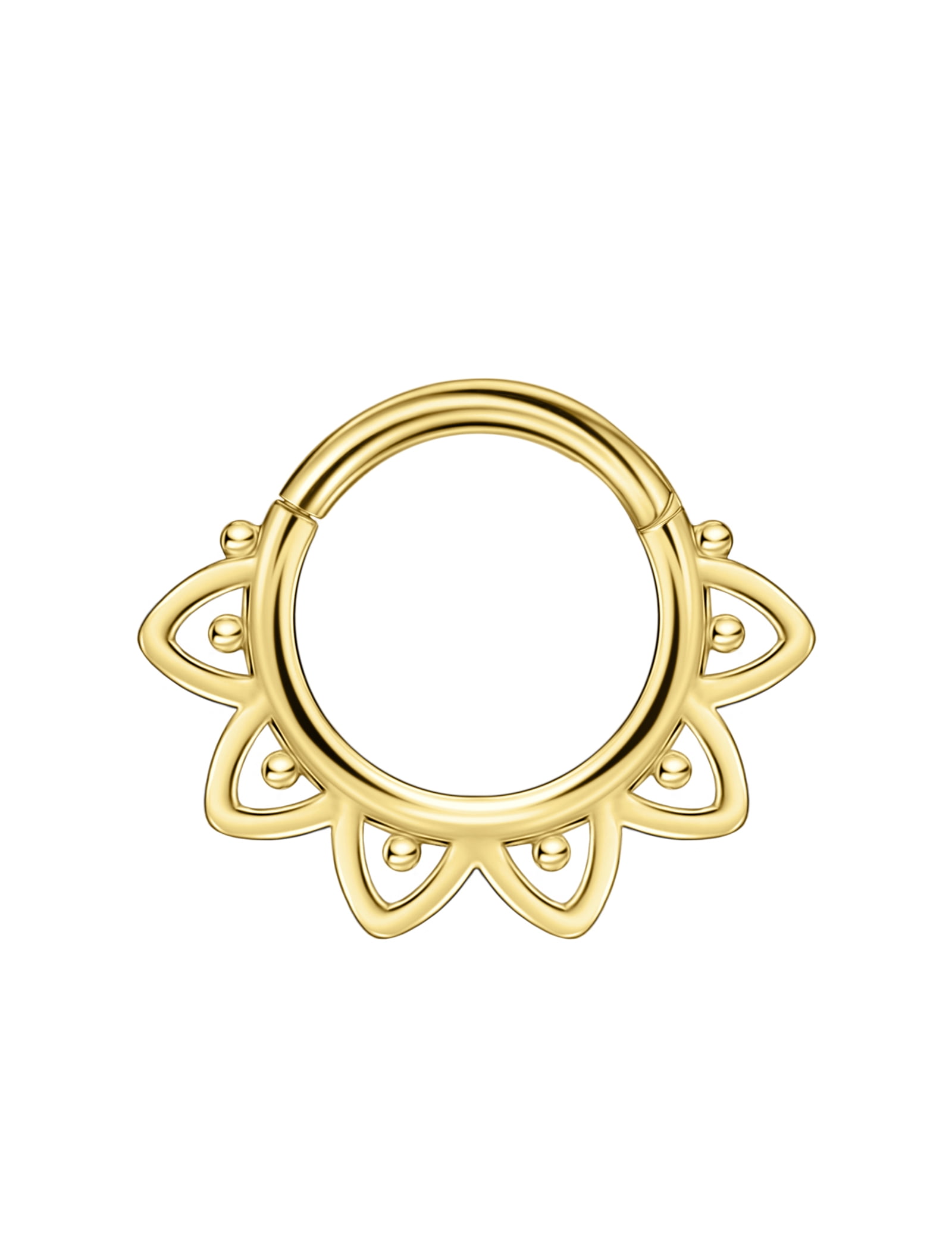 FANSING Gold Lotus Septum Jewelry 16g Seamless Septum Rings for Women ...