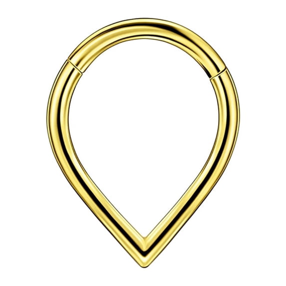 FANSING Gold Surgical Steel Teardrop Septum Rings 16 Gauge Septum ...