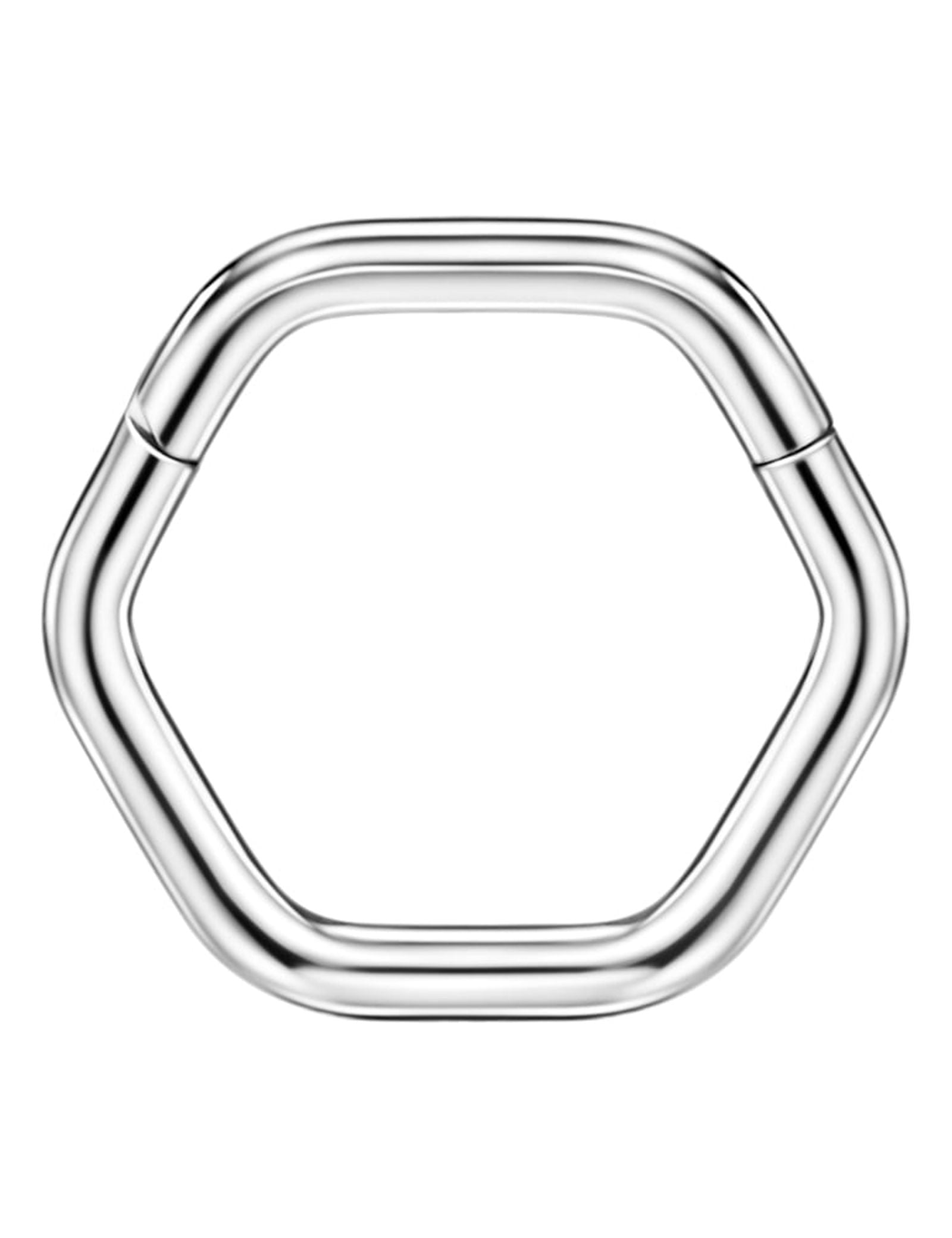 FANSING Hexagon Septum Rings 16g Septum Jewelry 8mm Septum Hoop 16 ...