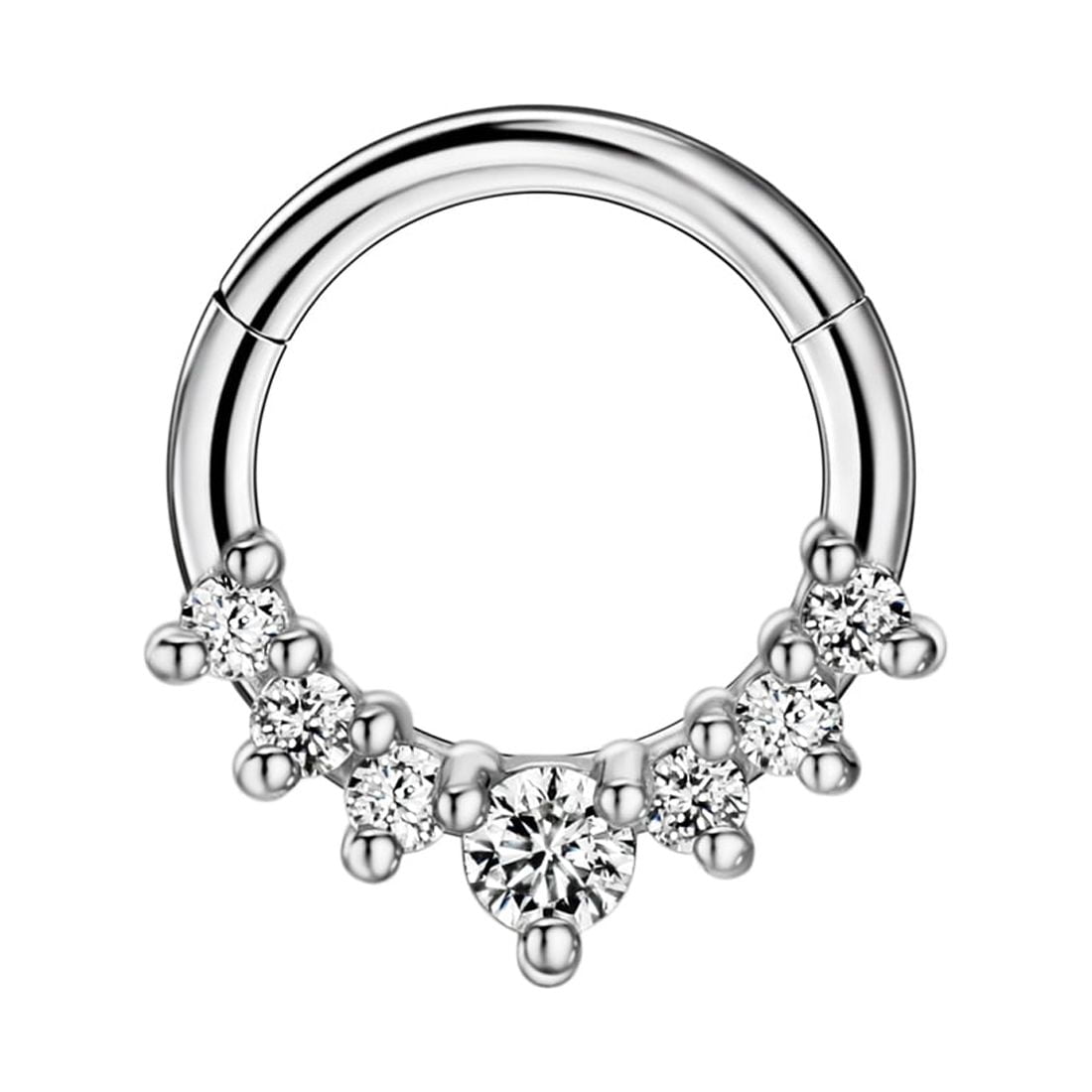 FANSING Surgical Steel Teardrop Septum Rings 16g Septum Jewelry 8mm ...