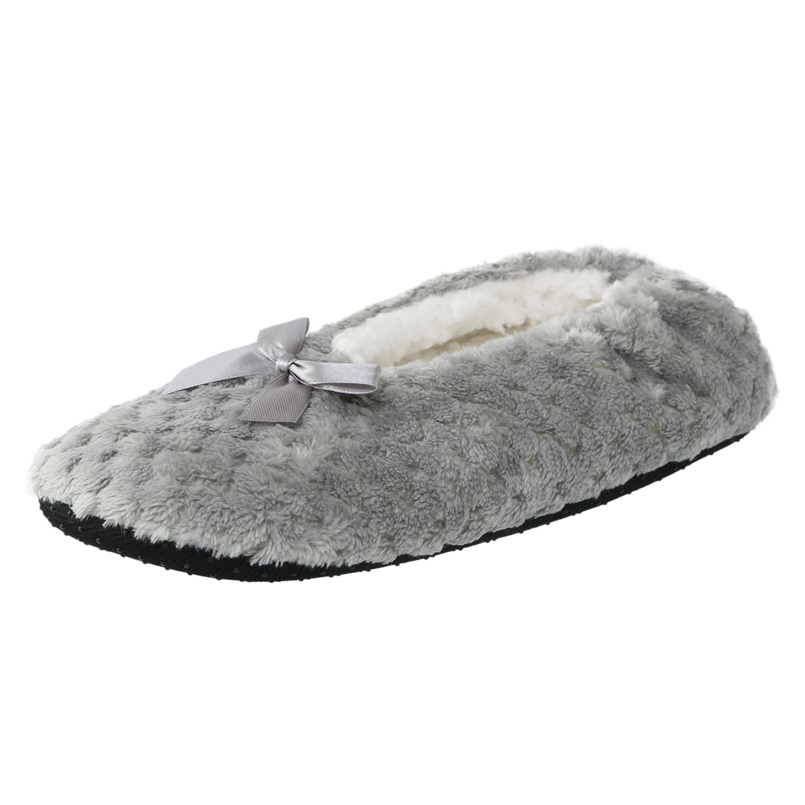 FANSIREN Slippers for Women with Lining Bow Non Skid Soft Lightweight ...