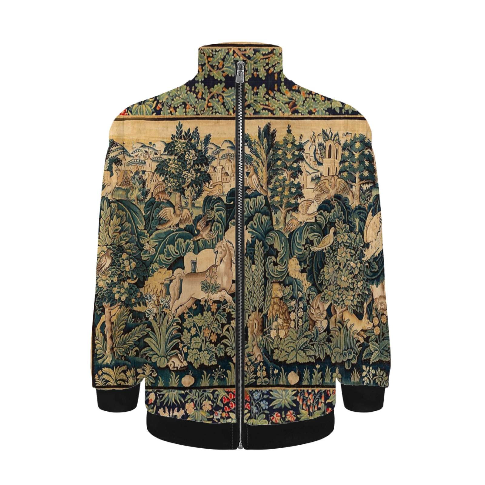 FANTASTIC ANIMALS AND HORSES IN WOODLAND Jacket Men's Street Cool Long ...