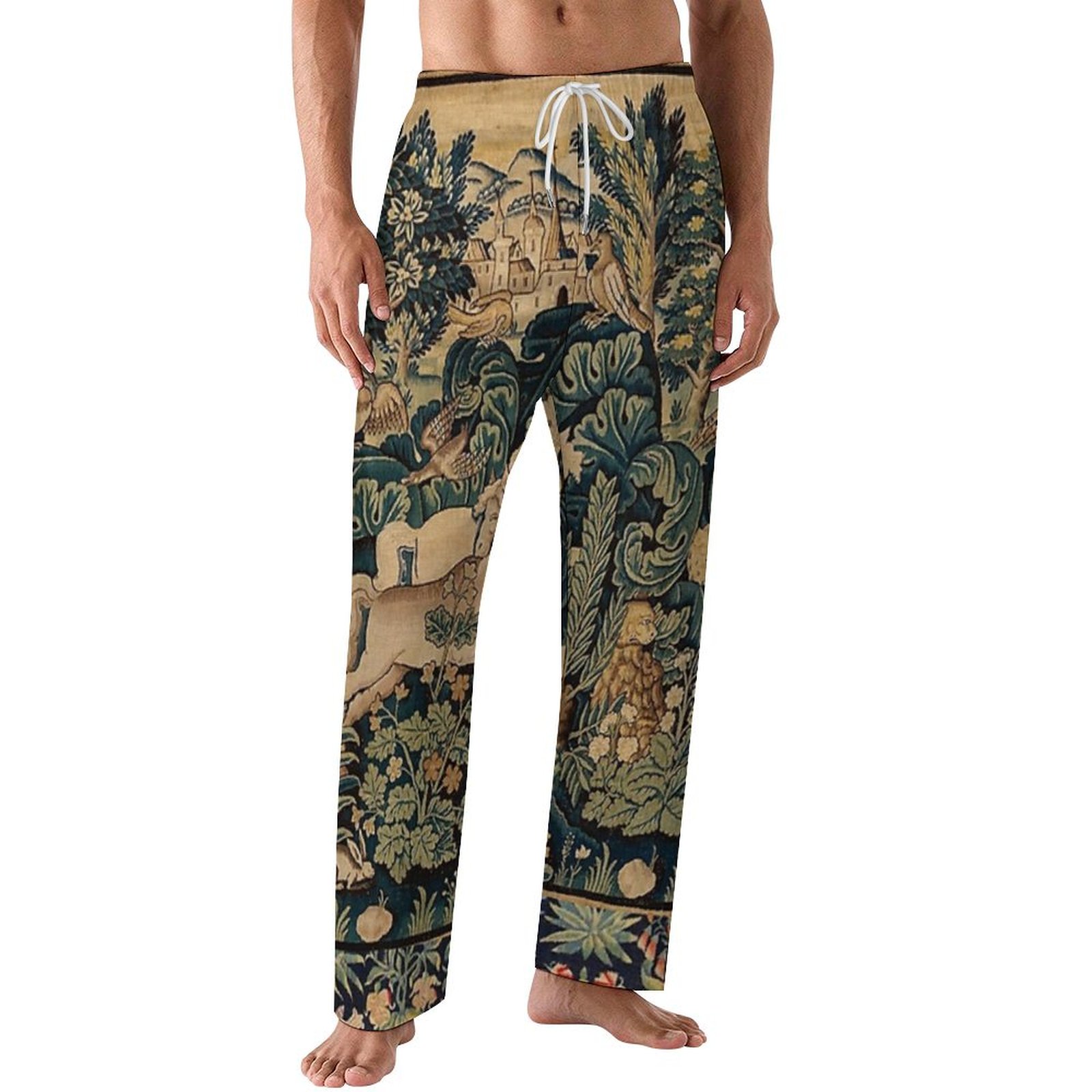 FANTASTIC ANIMALS AND HORSES IN WOODLAND Mens Pajamas Pajama Pants Mens ...