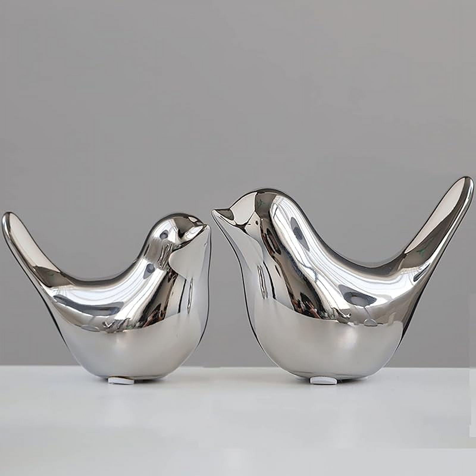 FANTESTICRYAN Small Birds Statues Gold Home Decor Modern Style Figurine ...