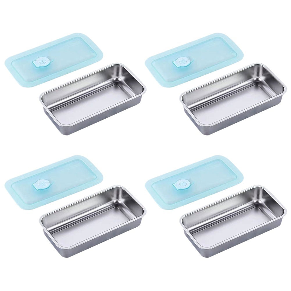 FANTIEJ Grab and Go Snack Containers 2 Compartment Stainless Steel ...