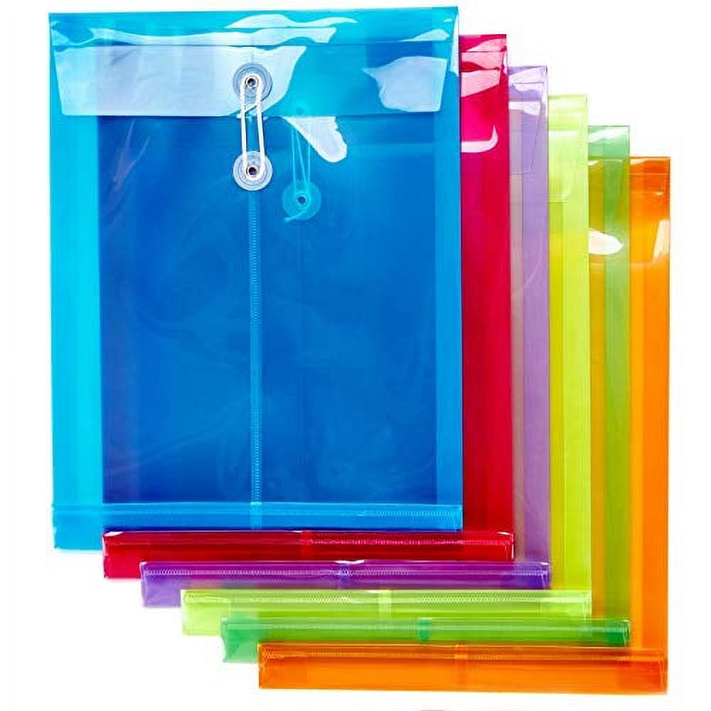 FANWU 6 Pack Plastic Envelopes Poly Envelopes Expandable Files Document ...
