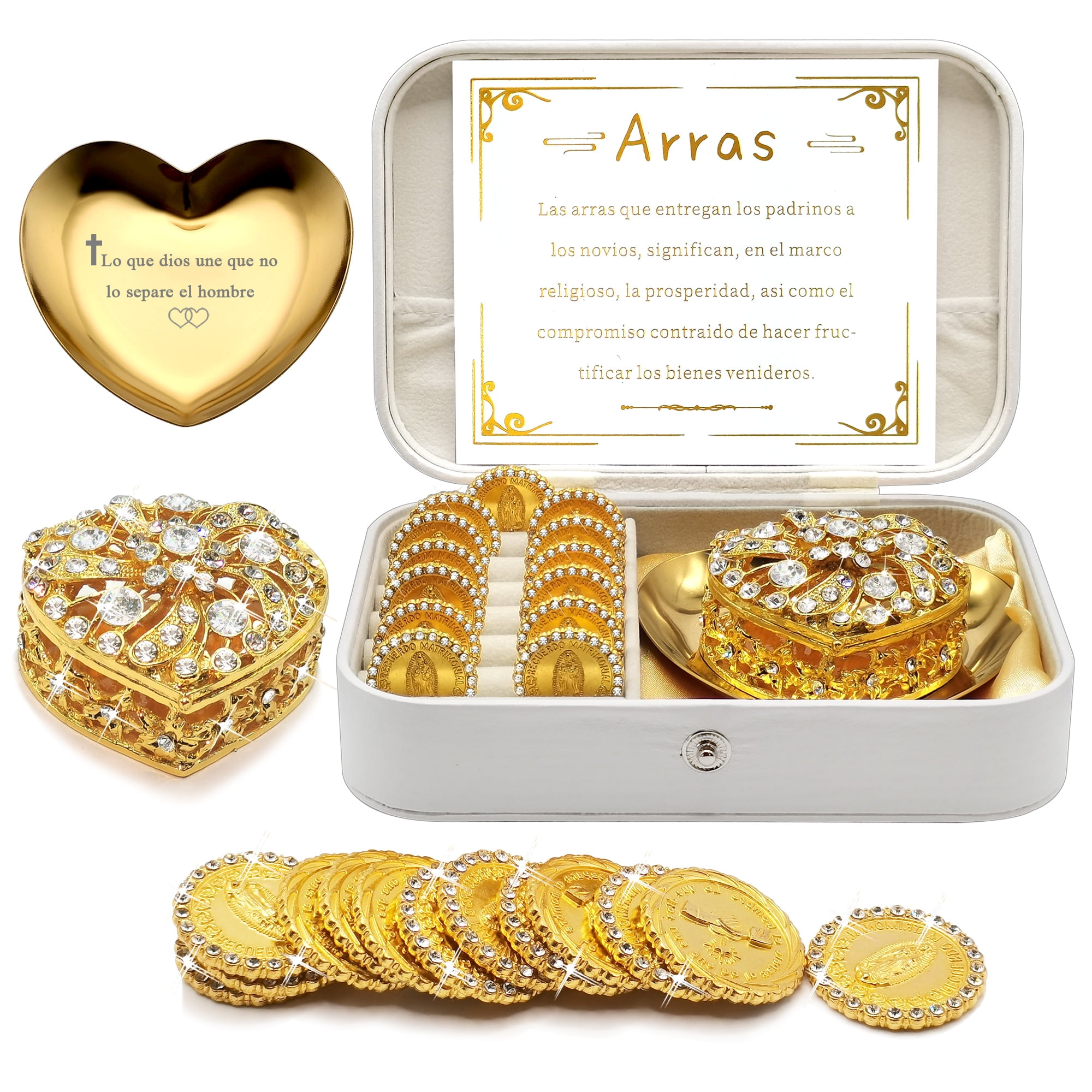 FANYX Arras Para Boda Catolica, Wedding Coins Arras Set And Decoracion ...
