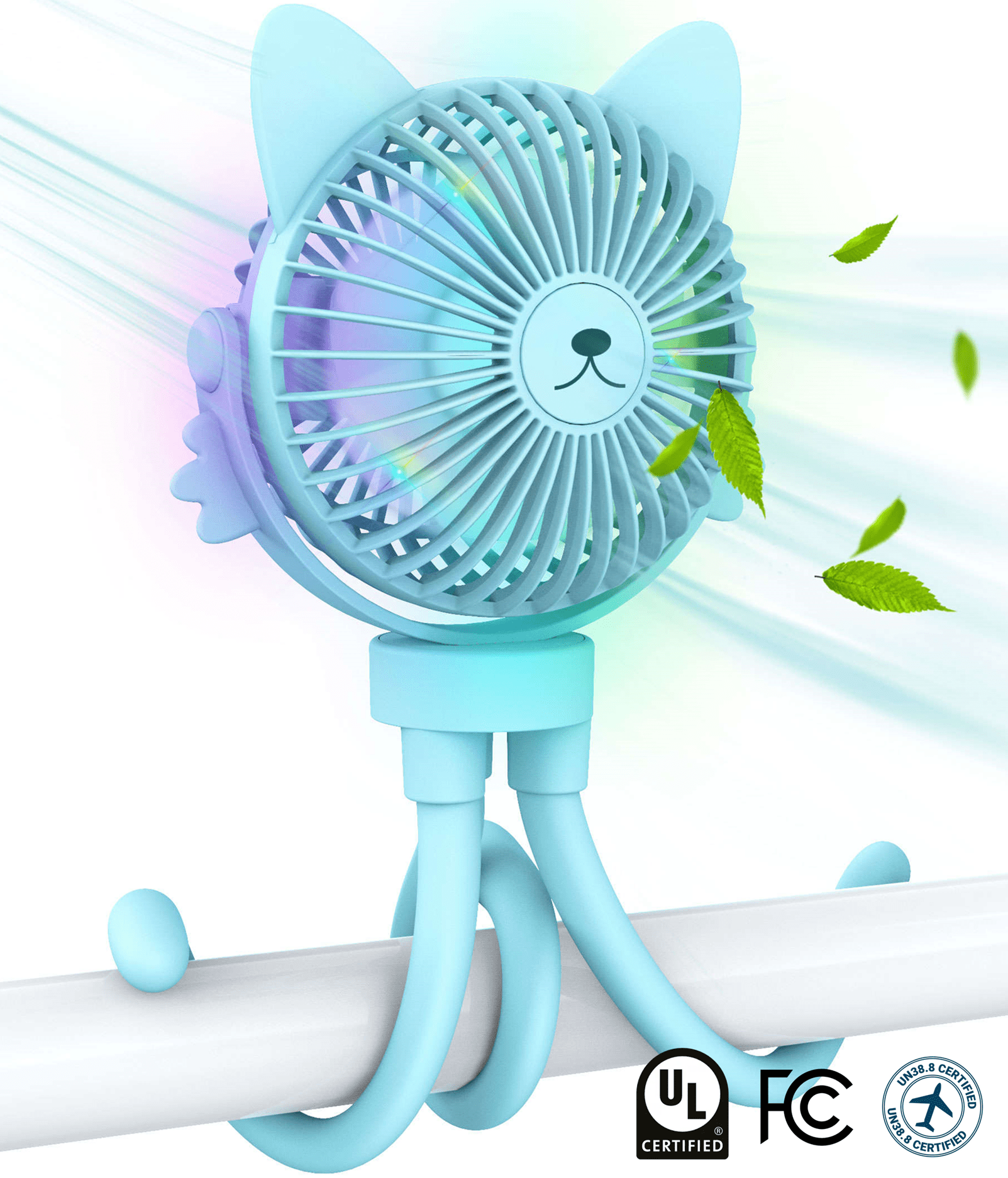 FANimal Portable Small Stroller Fan for Baby-Mini Handheld Personal Fan ...