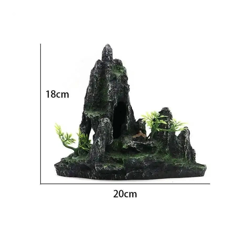 FANtj Fish tank landscaping decoration, rockery, stone grass scenery ...