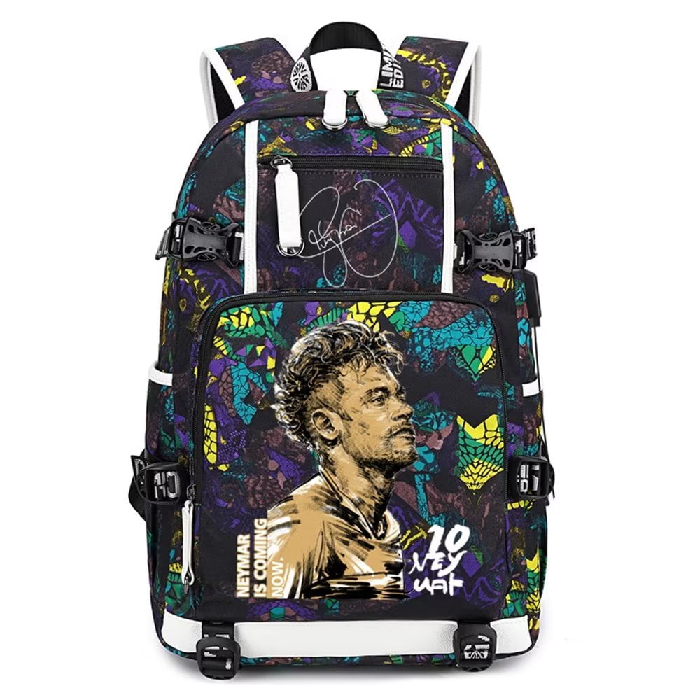 FANwenfeng Soccer N-eymar Multifunction Backpack Travel Taptop Daypack ...